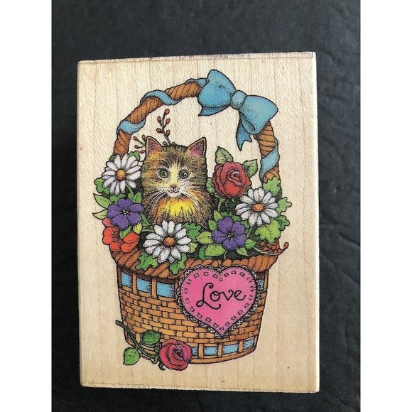 All Night Media | Office | All Night Media Rubber Craft Stamp Floral ...